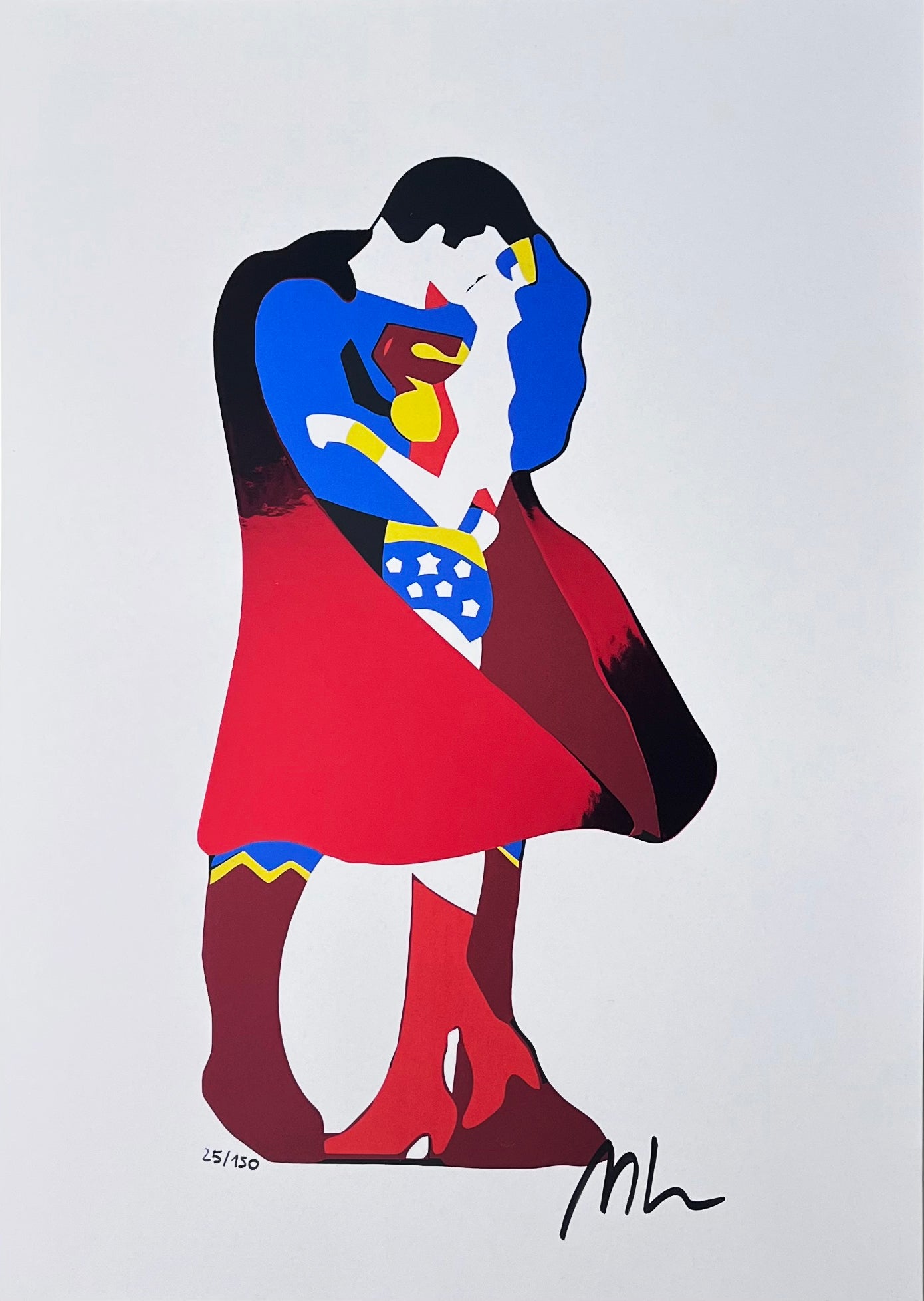 Marco Lodola - Super Kiss - Screenprint – Deodato Arte